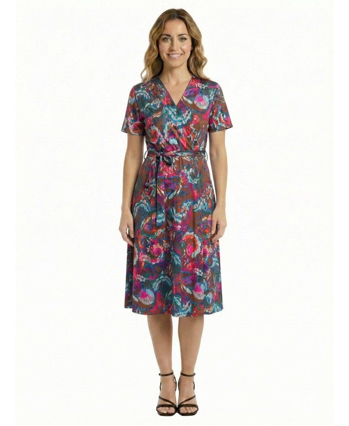 Click here for 24seven Comfort Apparel Petite Paisley Print Short... prices