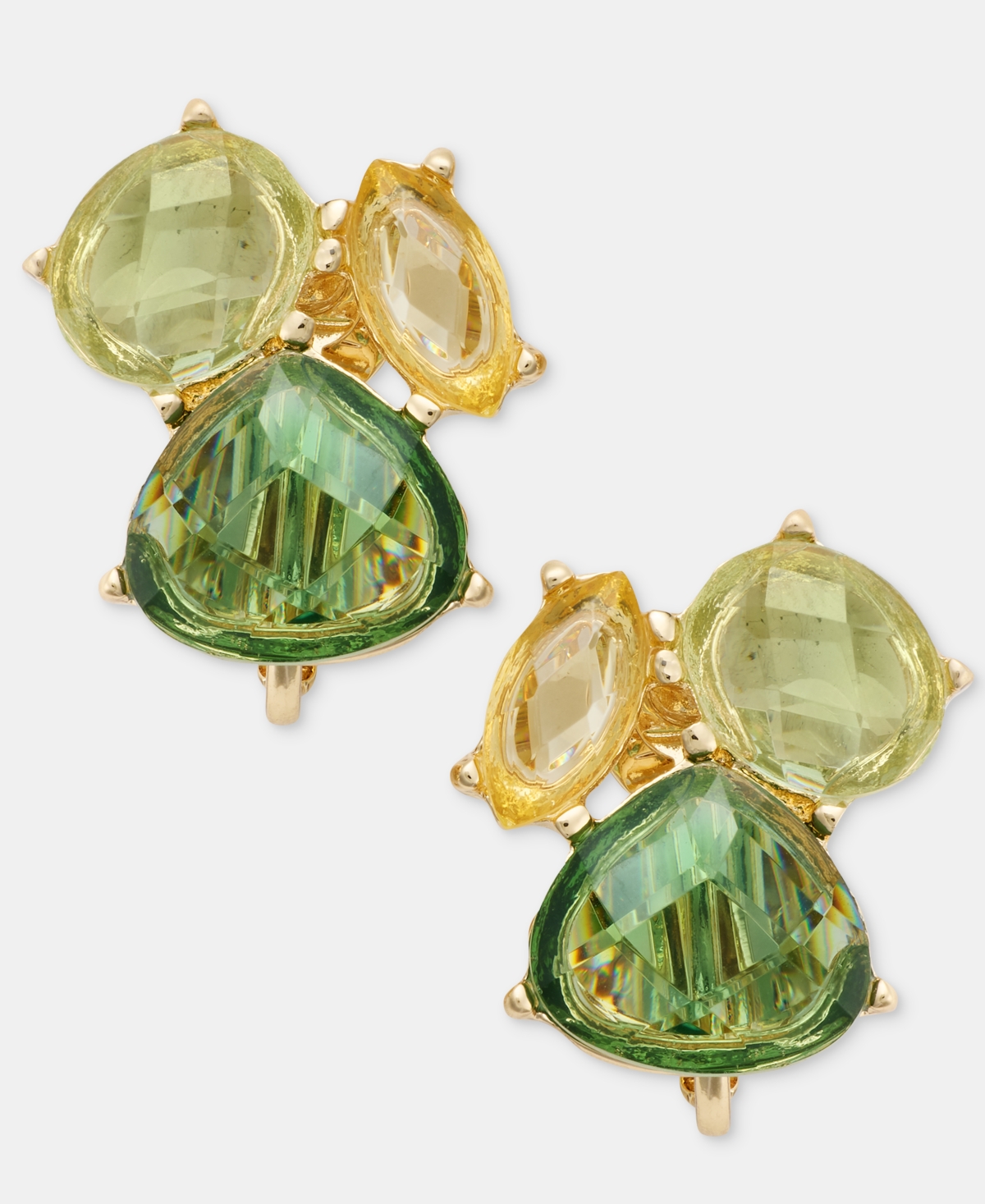 Click here for Anne Klein Stone Cluster Button Earrings - Multi prices