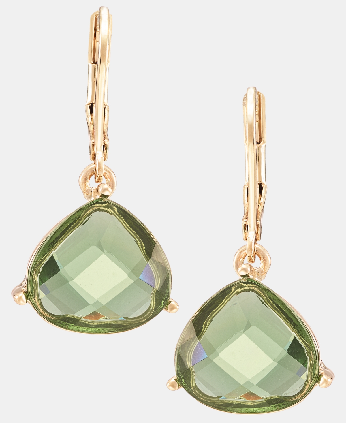 Click here for Anne Klein Stone Tear-Shape Drop Earrings - Green prices