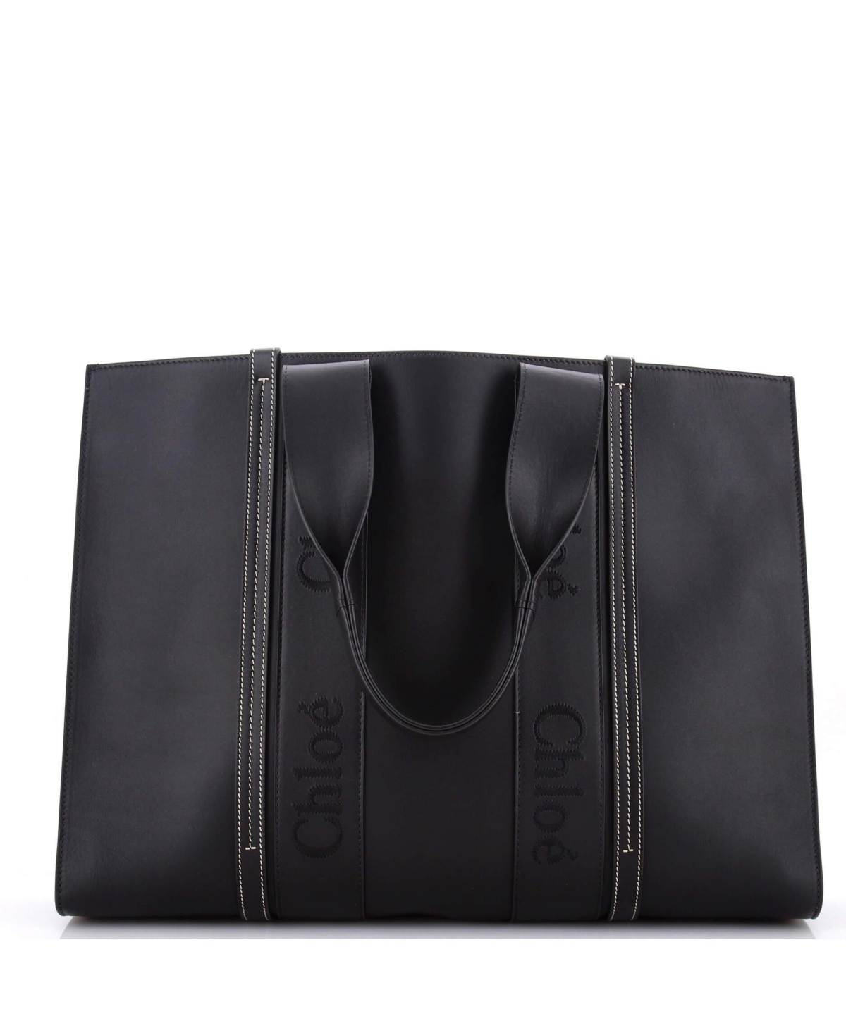 Click here for Pre-Owned Chloe Large Woody Tote Leather - Black prices