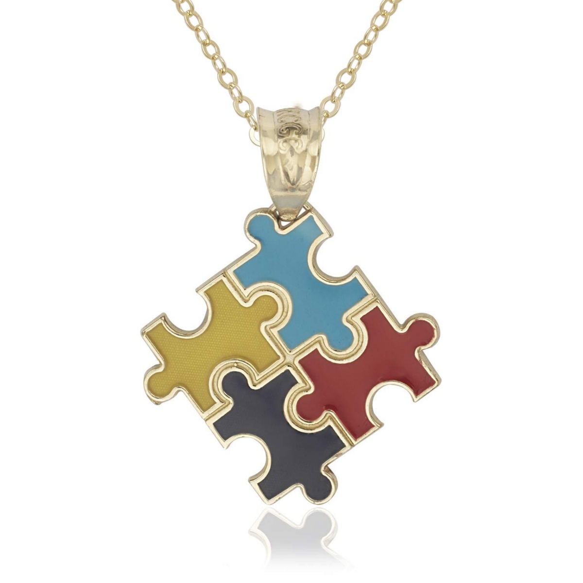 Click here for Curata Jewelry 14K Gold 18" Autism Awareness... prices