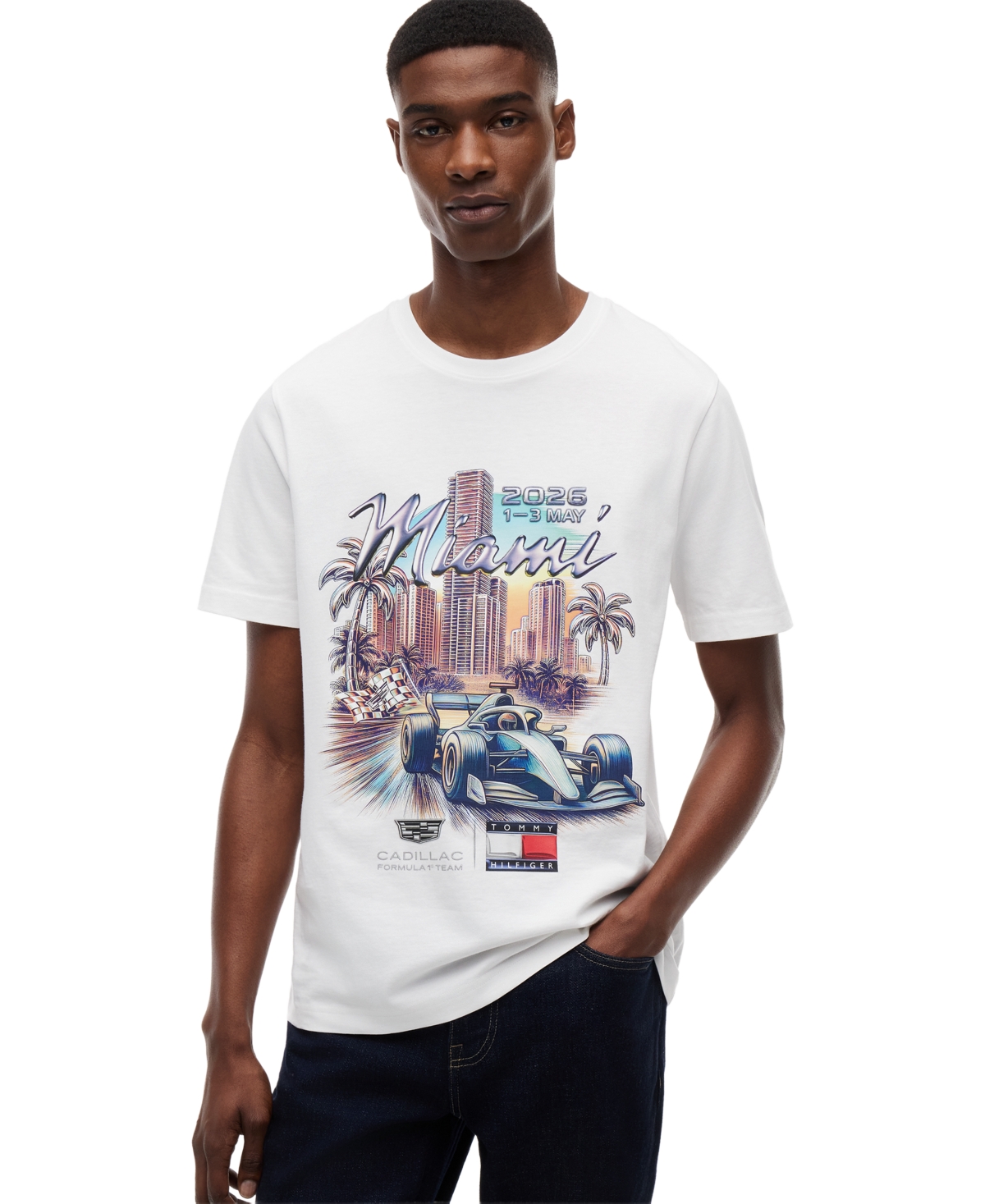 Click here for Tommy Hilfiger Mens Miami Racing Graphic T-Shirt -... prices