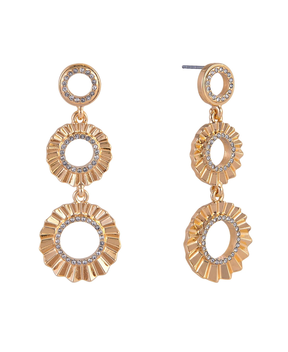 Click here for Laundry by Shelli Segal Gold Tone Ring Drop Earrin... prices