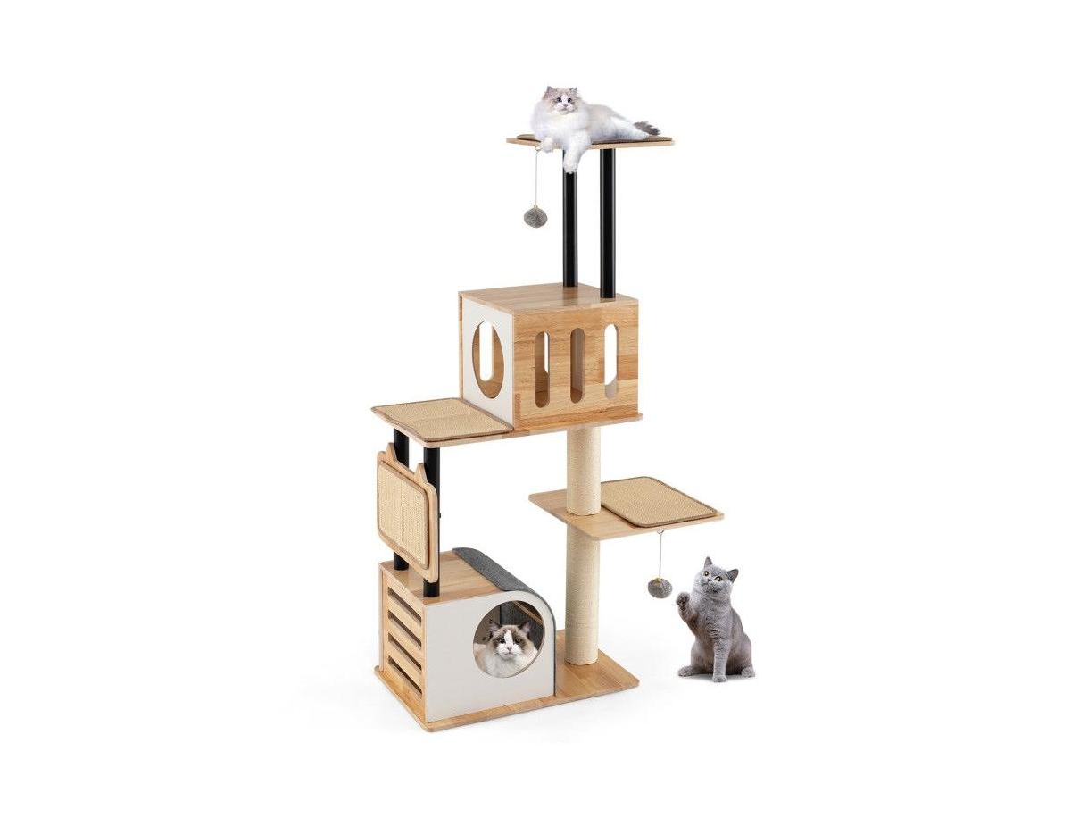 Click here for Aostirmotor Modern Tall Cat Tower with Double Cond... prices