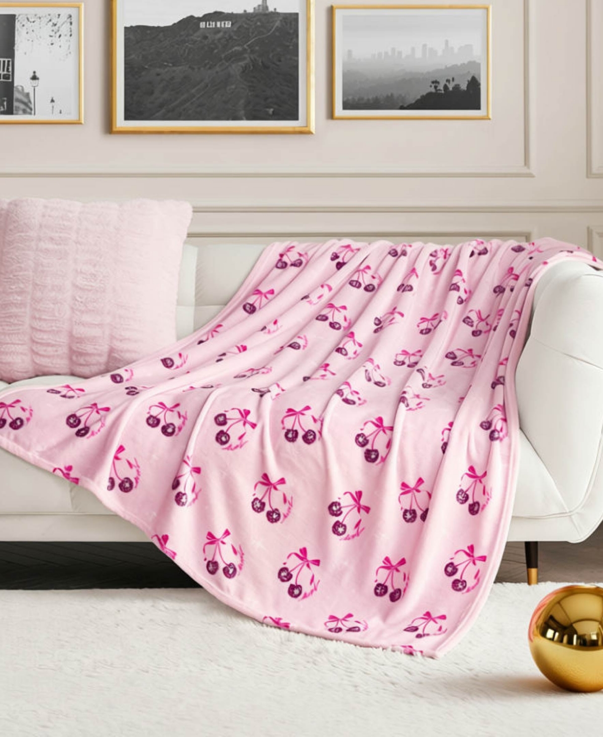 Click here for Juicy Couture Plush Throw  50 x 70 - Disco Cherry... prices