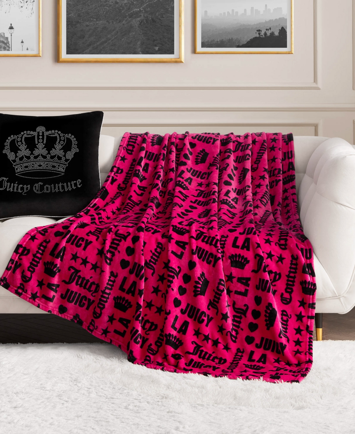 Click here for Juicy Couture Plush Throw  50 x 70 - Juicy Words H... prices