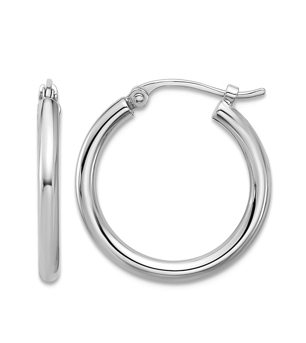 Click here for Curata Jewelry Solid 950 Platinum Classic Hoop Ear... prices