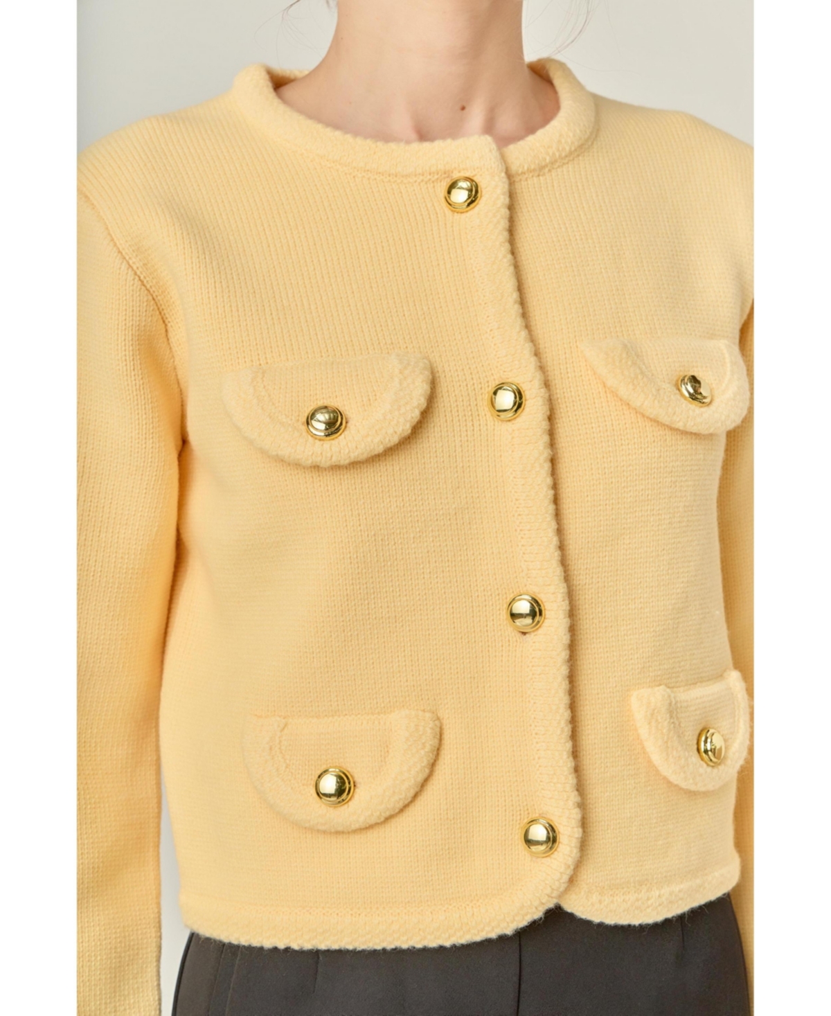 Click here for English Factory Womens Round Hem Cardigan - Butter... prices