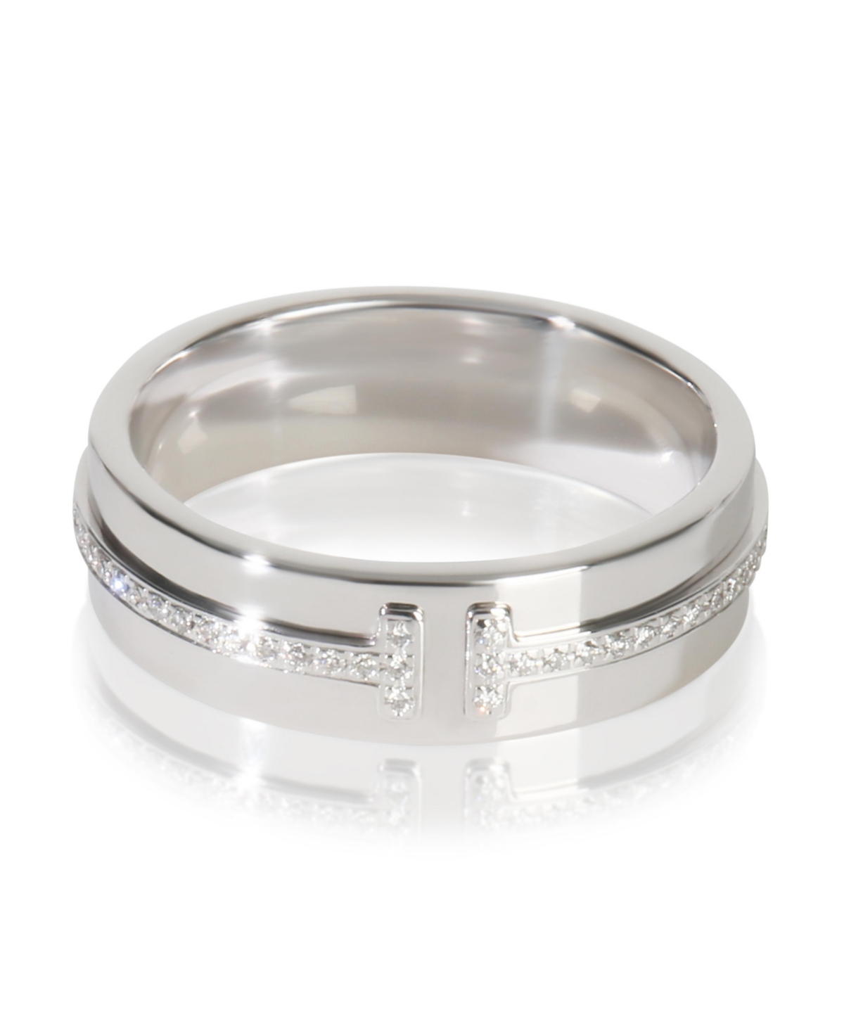 Click here for Tiffany & Co. White Gold Diamond Tiffany T Wide Ri... prices