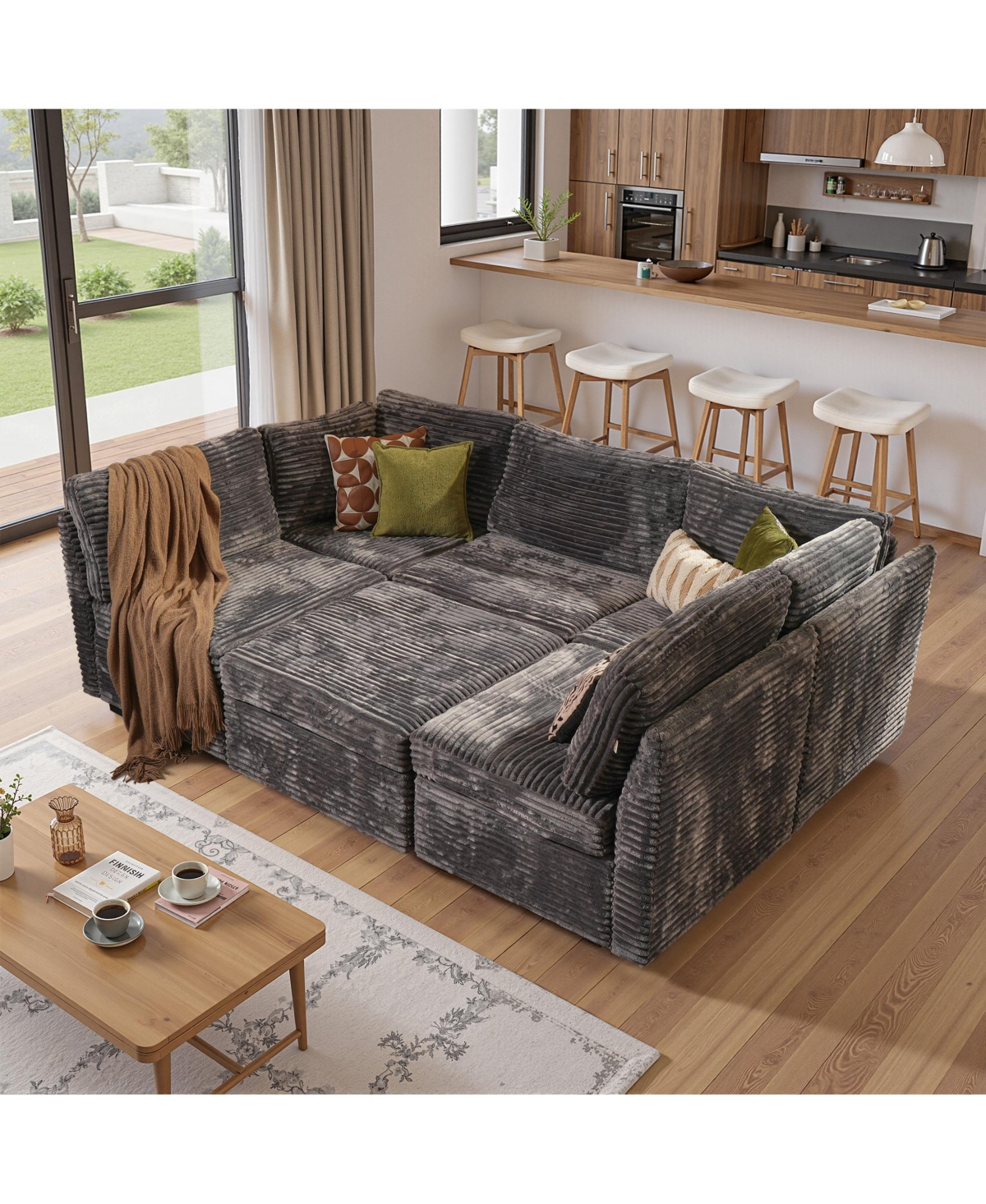 Click here for Xizzi 6-Piece Living Room Furniture Sectional Sofa... prices