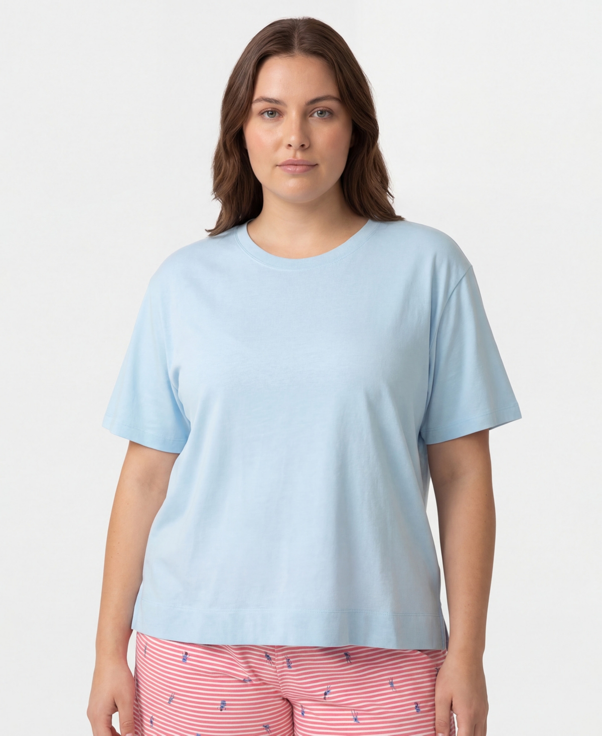 Click here for Hue Plus Size Short-Sleeve Candied Boxy Sleep T-Sh... prices