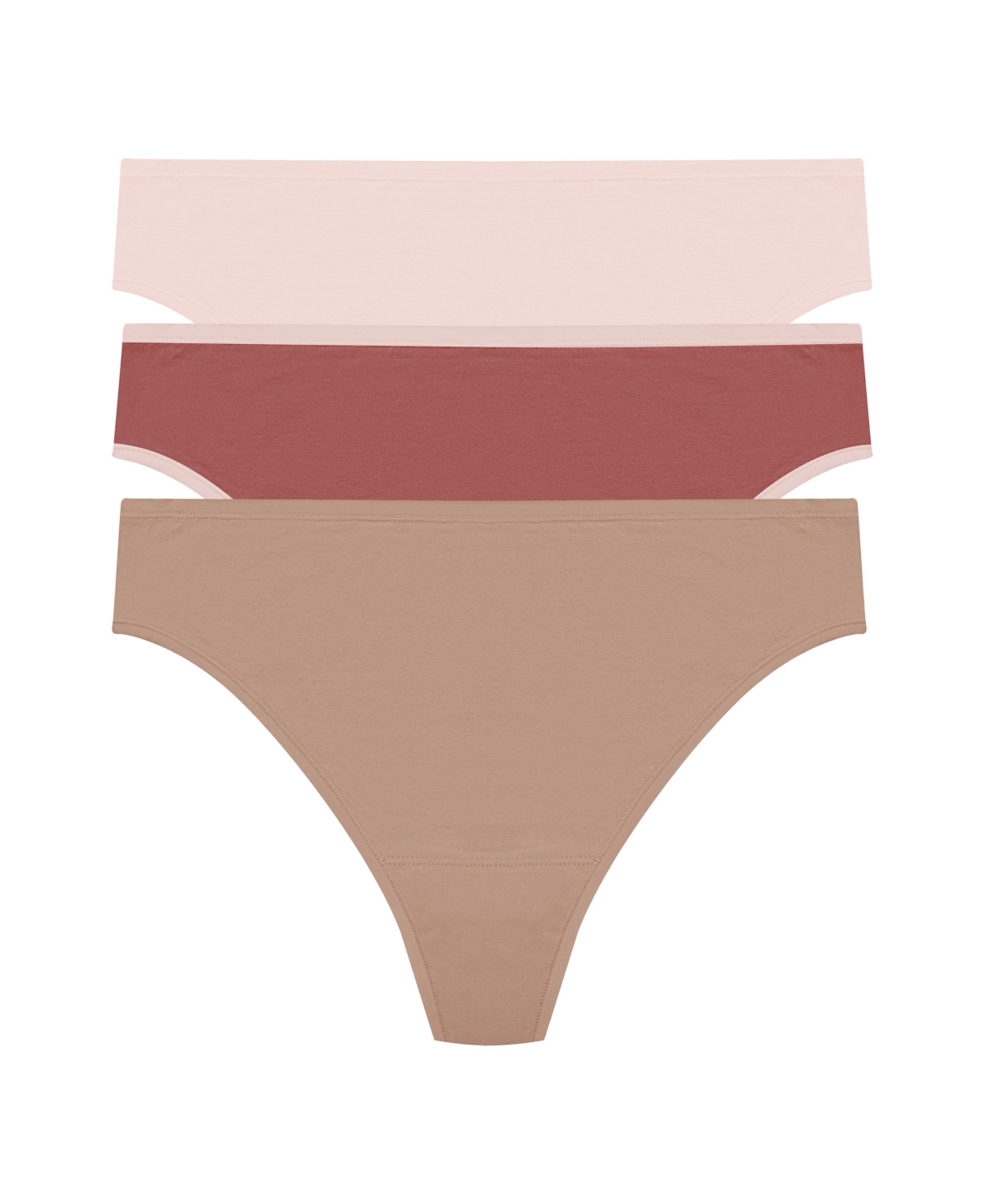 Click here for Natori Womens Bliss Bare Cotton Thong 3 Pack - Pea... prices