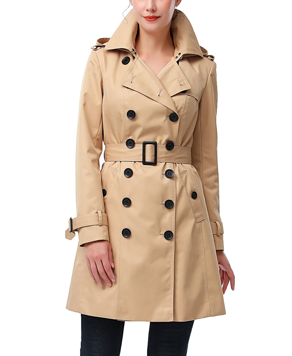 Click here for kimi + kai Womens kimi + kai Classic Hooded Trench... prices