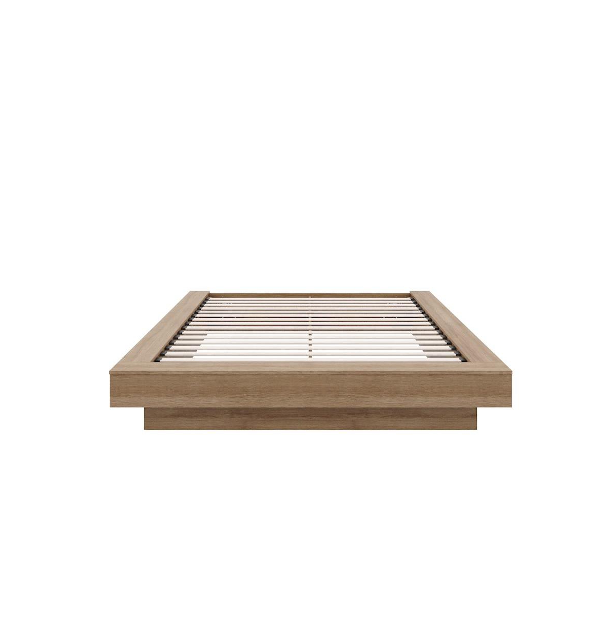 Click here for Nexera Marconi Platform Bed Frame - Brown oak prices
