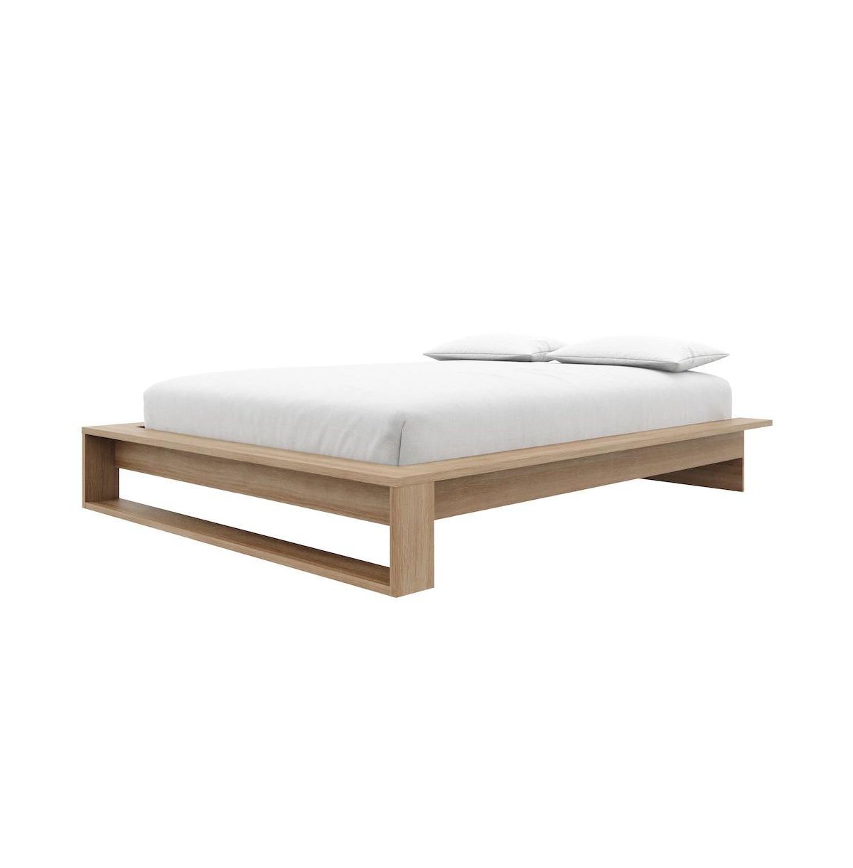 Click here for Nexera Lido Platform Bed with Slats - Brown oak prices