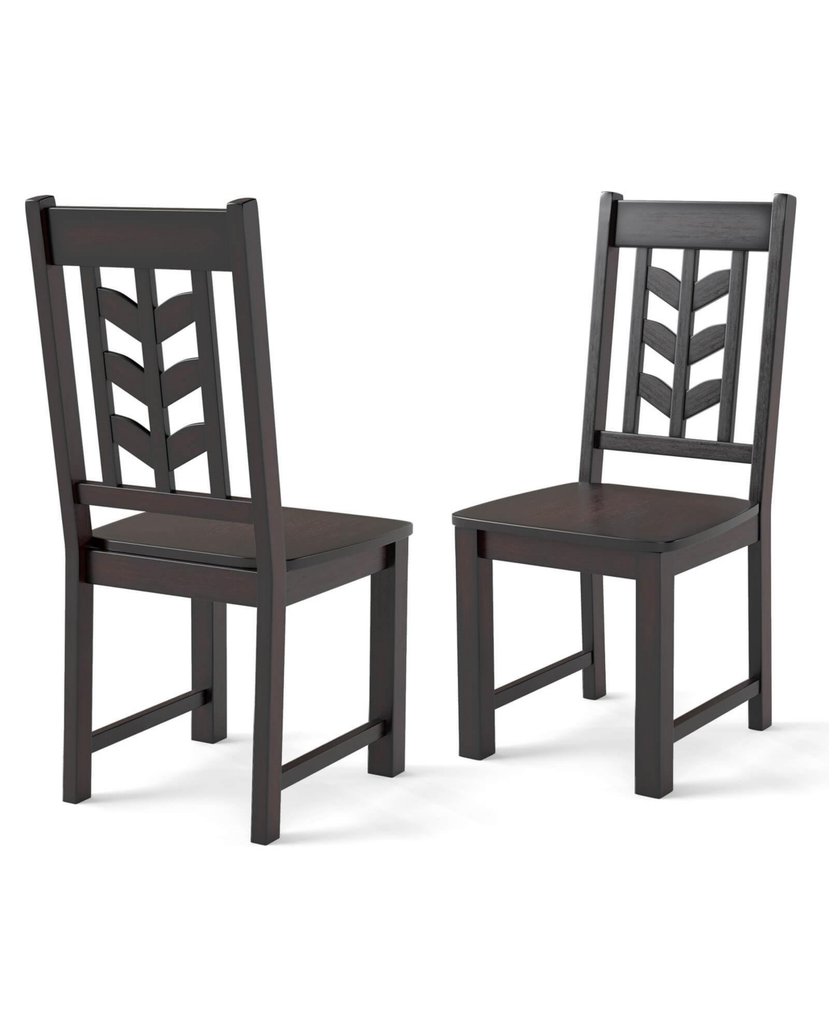Click here for Dining Chair with Rubber Wood Frame & Leaf-shape H... prices