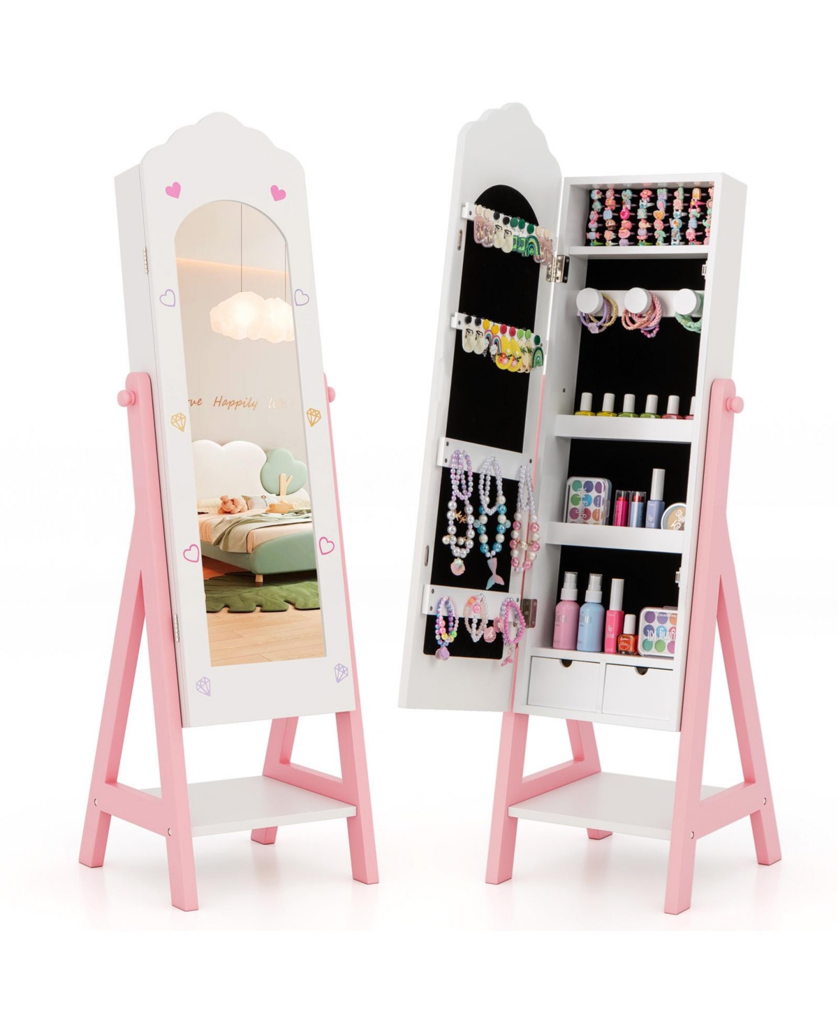 Click here for Kids Jewelry Cabinet with Full-Length Mirror  Free... prices