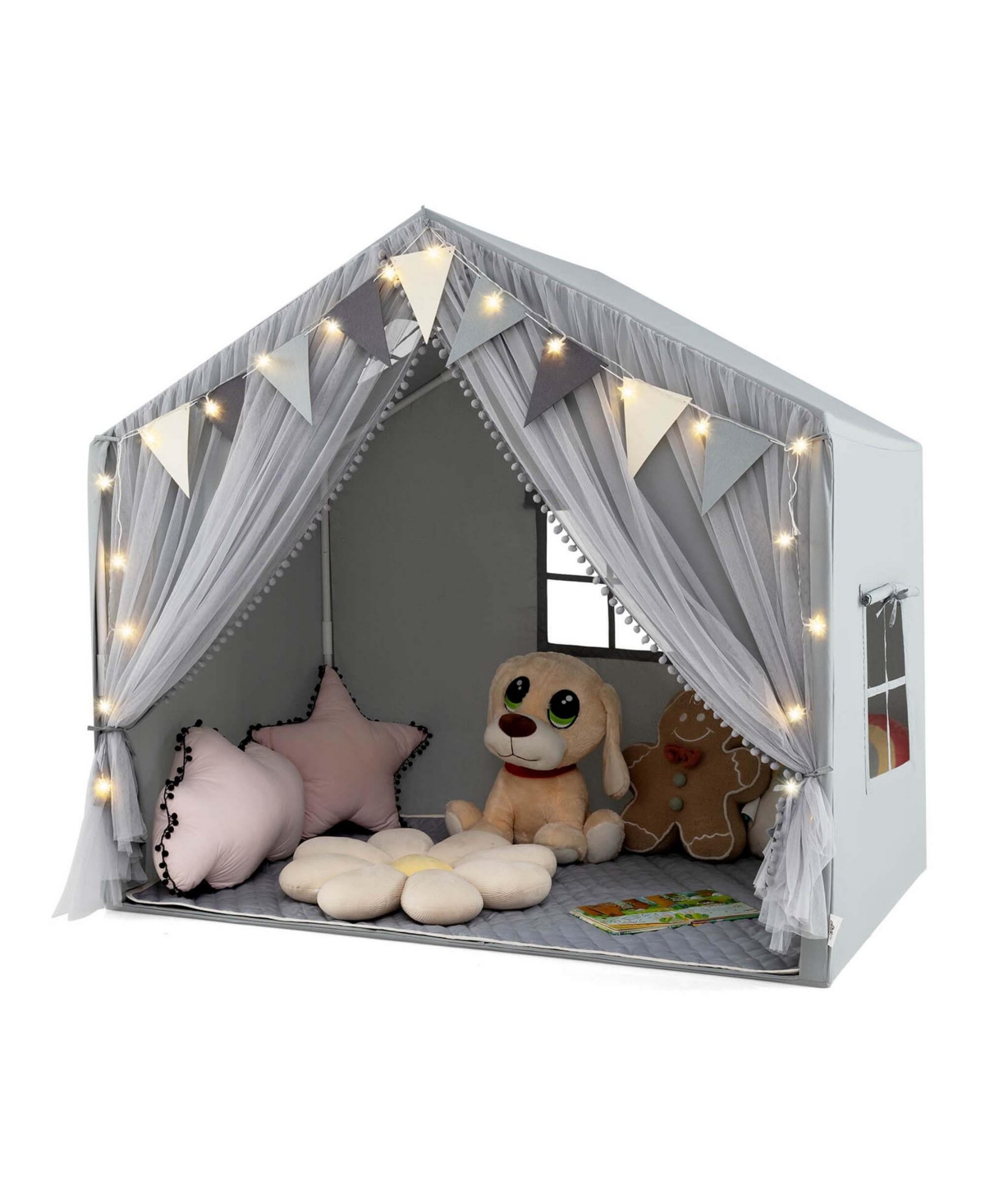 Click here for Kids Play Tent with Door Curtains Windows Star Lig... prices