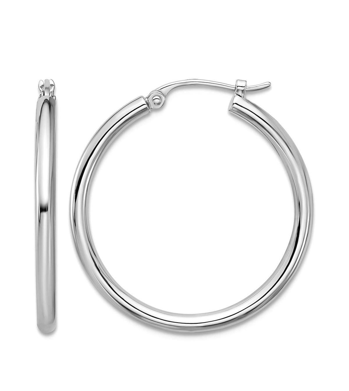 Click here for Curata Jewelry Solid 950 Platinum 2mm Classic Hoop... prices
