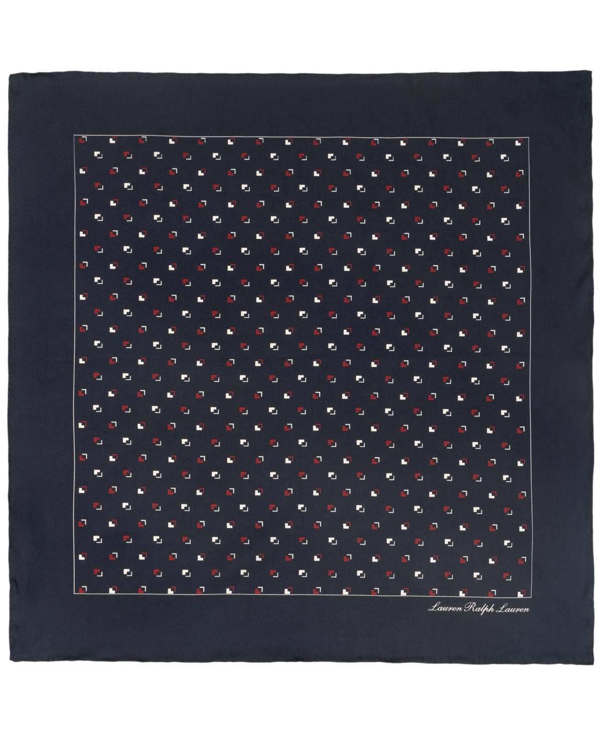 Click here for Lauren Ralph Lauren Geo Small Square Scarf - Navy... prices