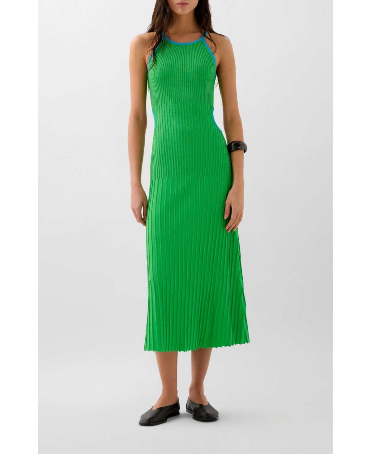 Click here for Scalpers Womens Lurex Knit Open Dress - Green prices