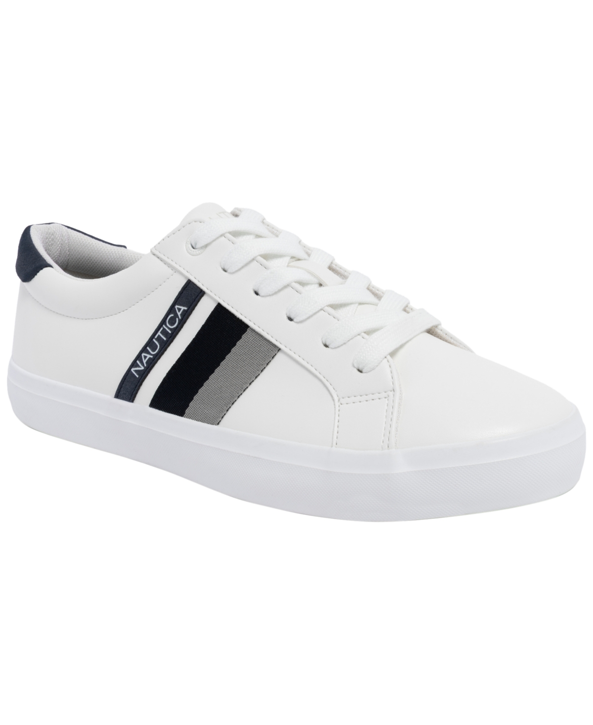 Click here for Nautica Mens Aland Round Toe Casual Sneakers - Whi... prices