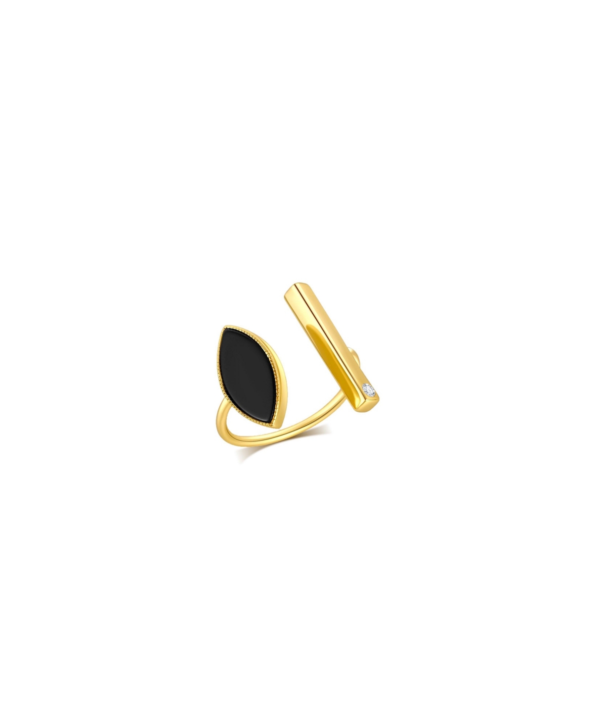 Click here for Retro Chic Onyx Eyes Ring - Black  gold prices