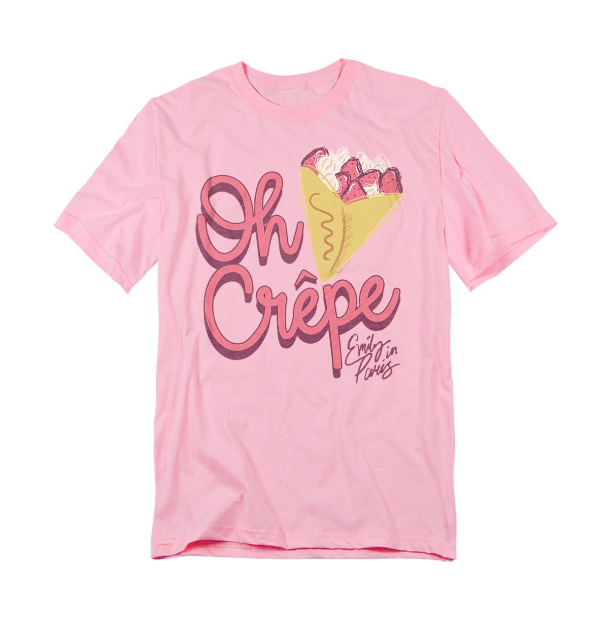 Click here for Emily in Paris Mens Oh Crepe T-Shirt - Pink prices