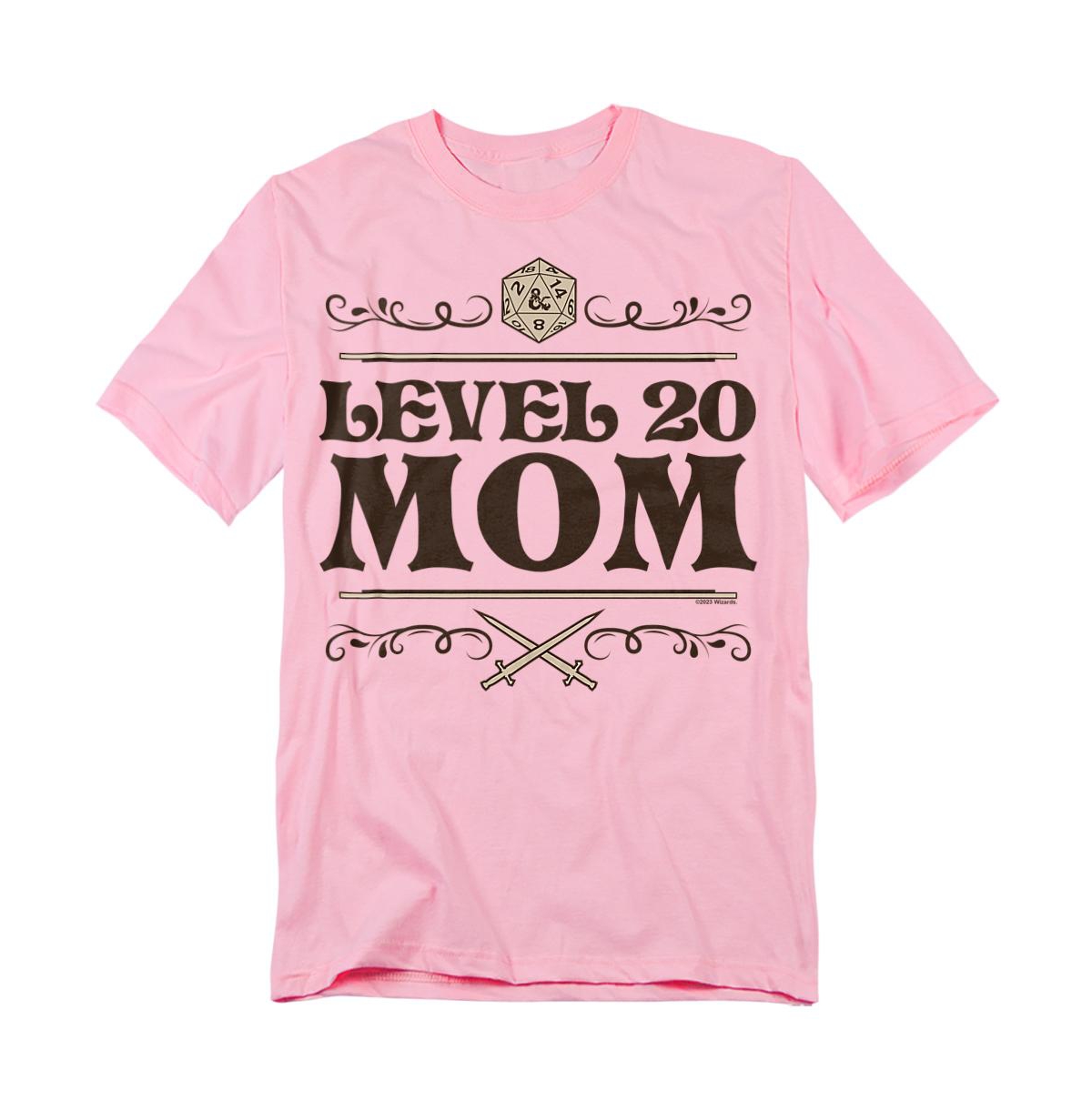 Click here for D&D Mens Mothers Day Level 20 Mom T-Shirt - Pink prices