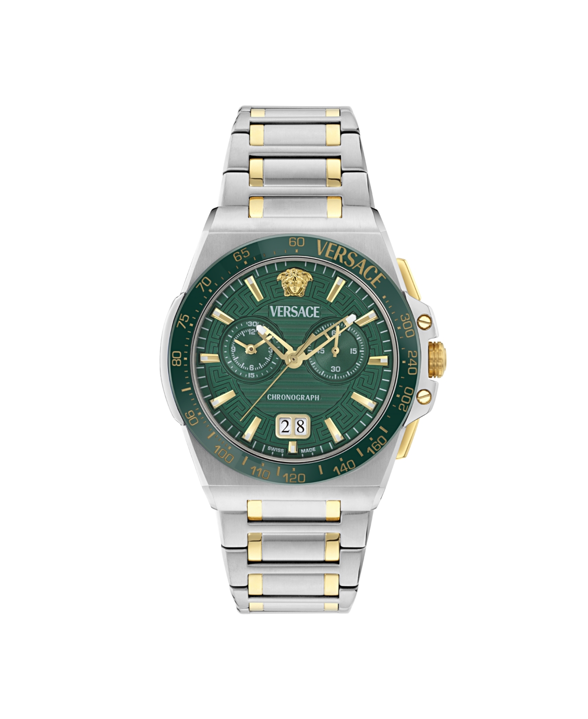 Click here for Versace Mens Greca Reaction Two Tone Bracelet Watc... prices