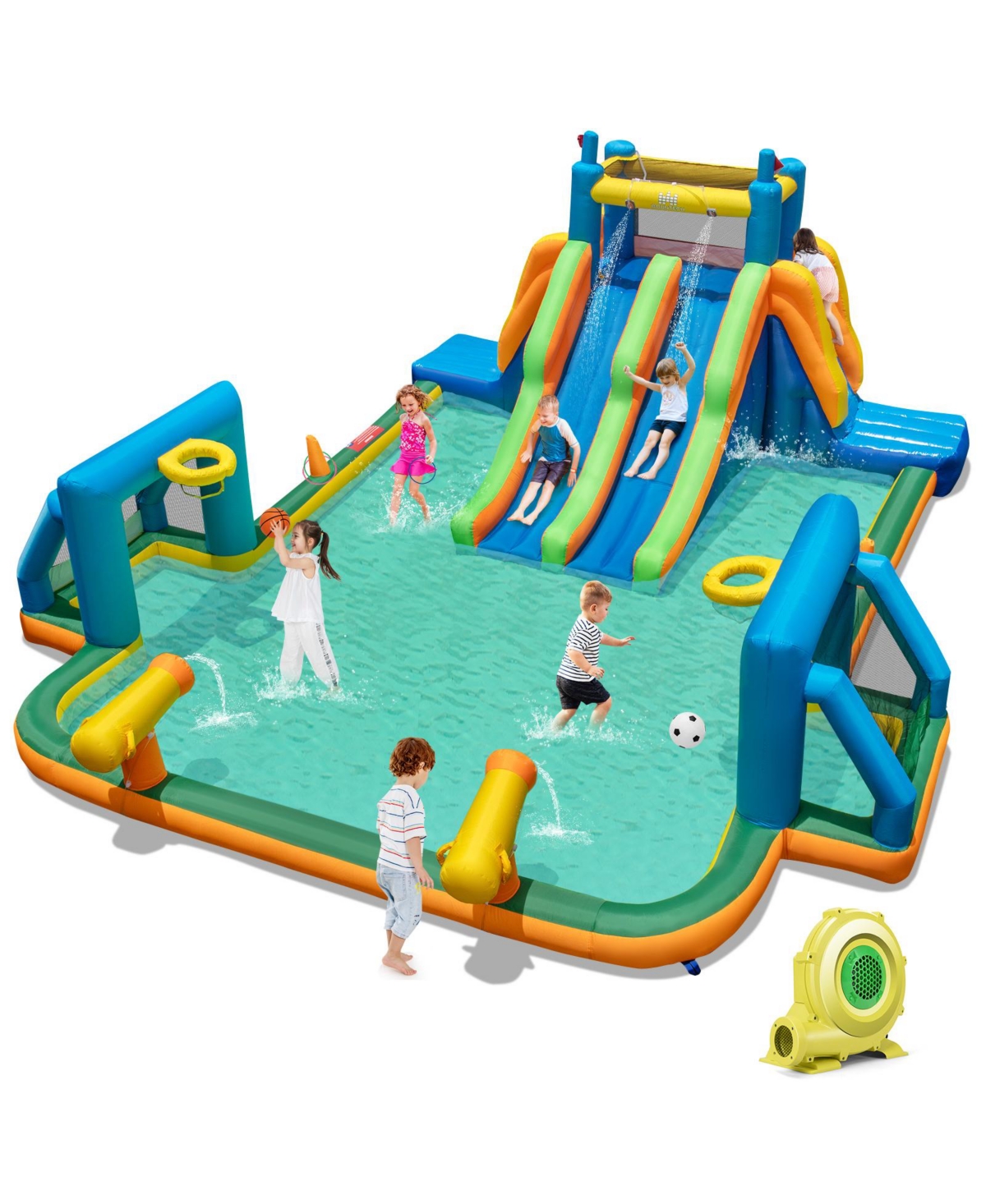 Click here for Mecale Kids Inflatable Water Slide with 2 Long Sli... prices
