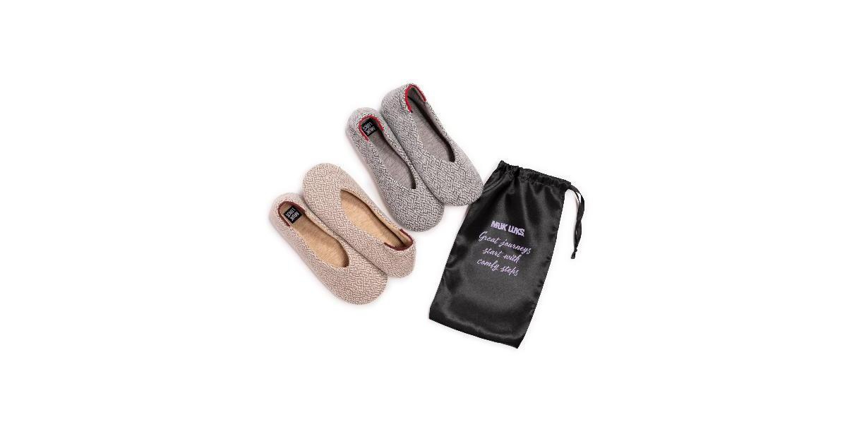 Click here for Muk Luks Womens 2 Pair Travel Ballerina Set - Dark... prices