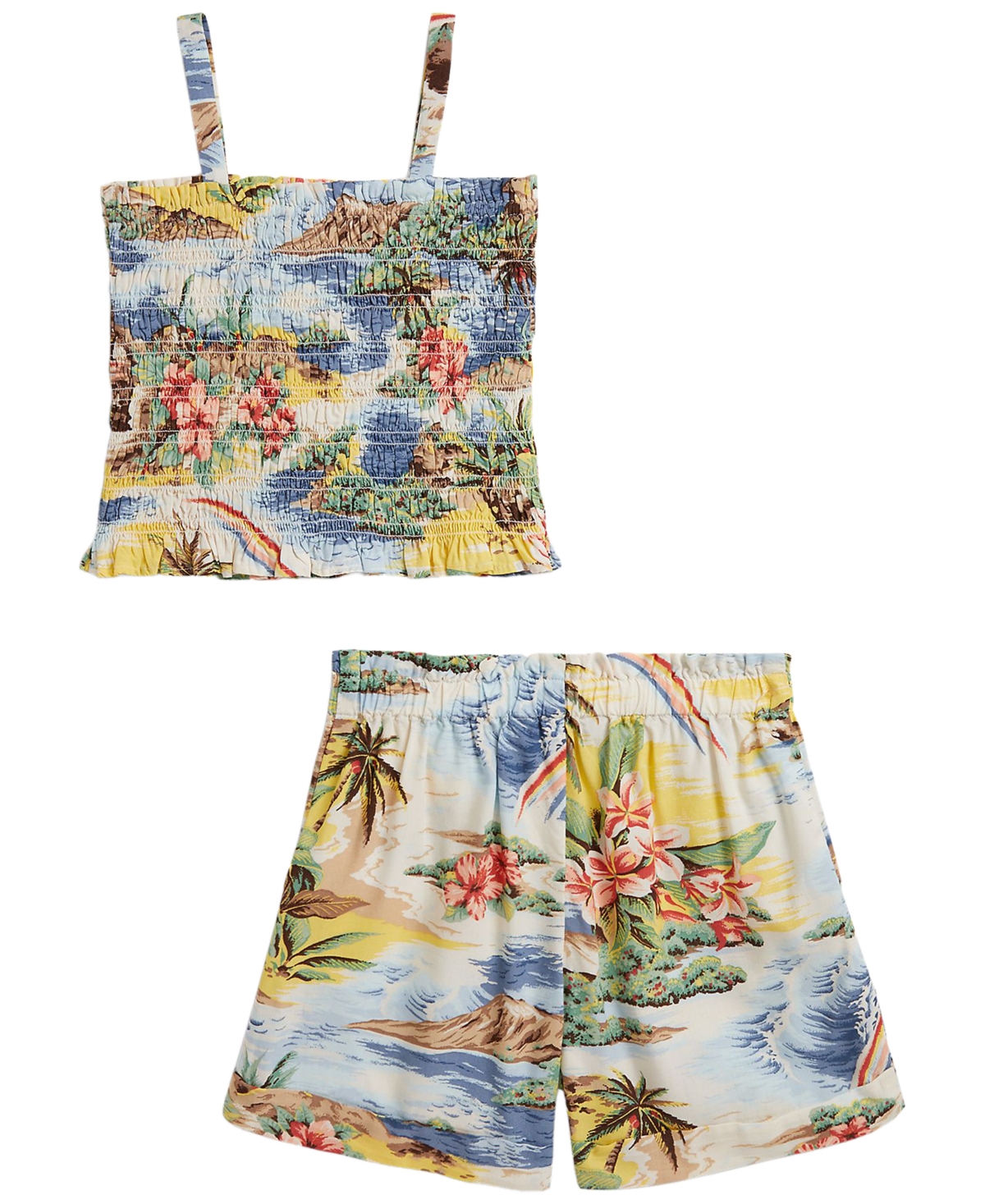 Click here for Polo Ralph Lauren Girls 2T-6X Tropical-Print Smock... prices