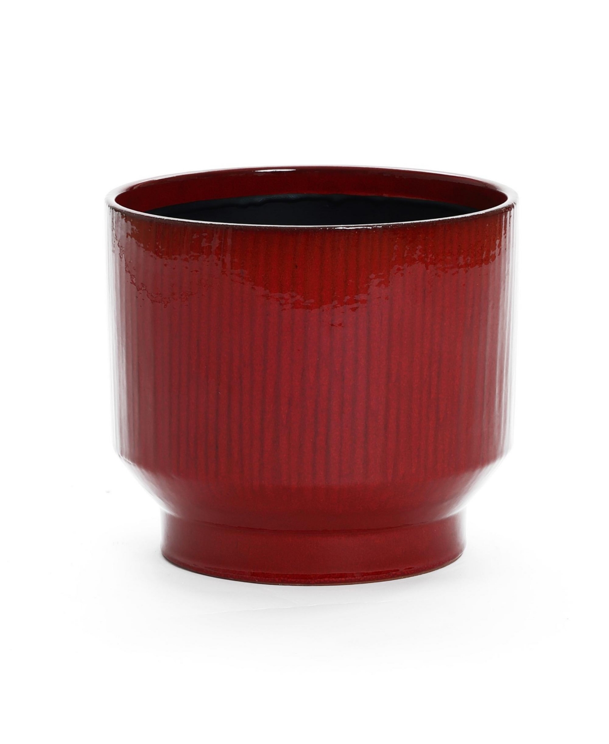 Click here for LuxenHome Red Wine 13-Inch Round Ceramic Planter -... prices