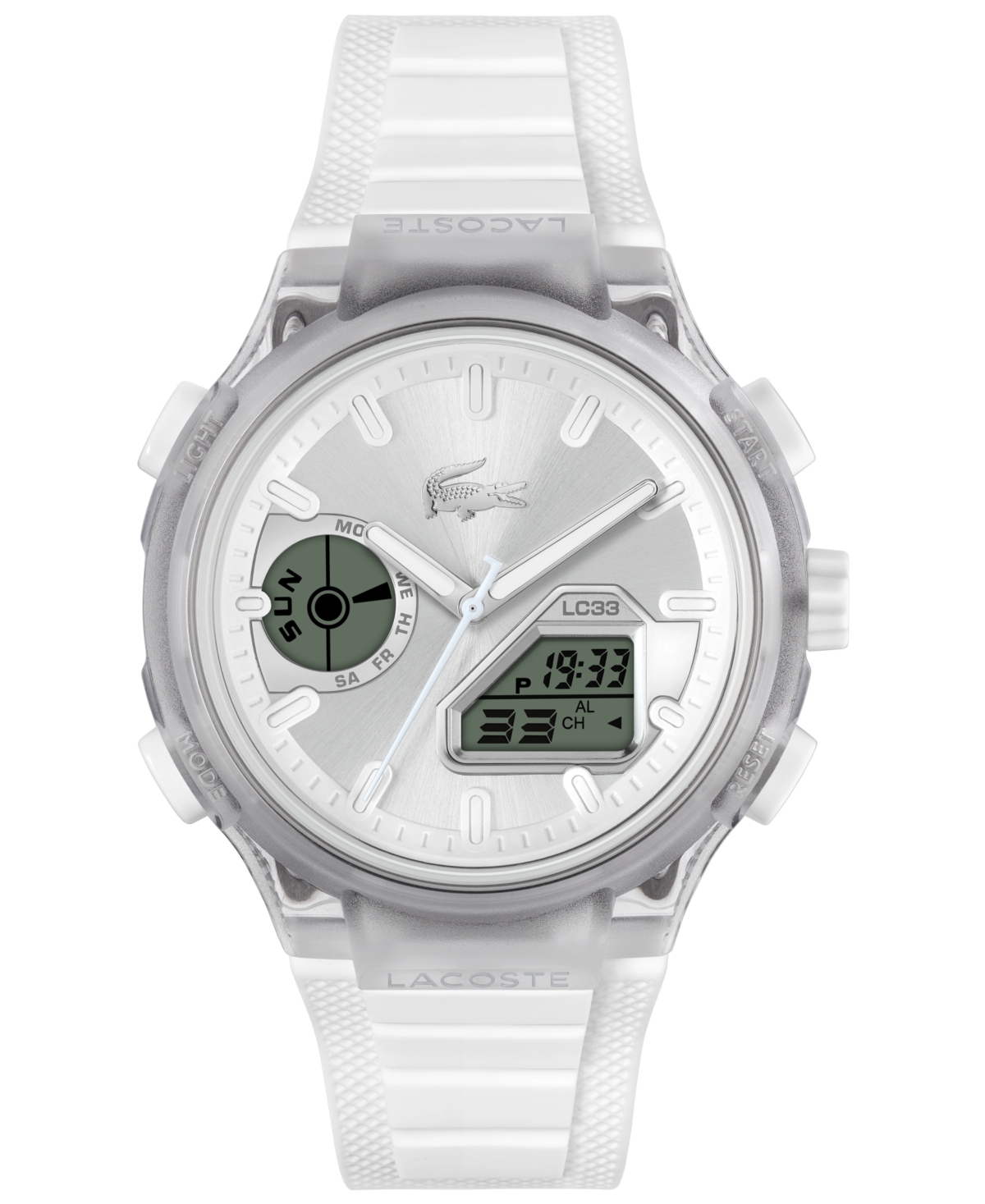 Click here for Lacoste Mens LC33 White Silicone Strap Watch  44.8... prices