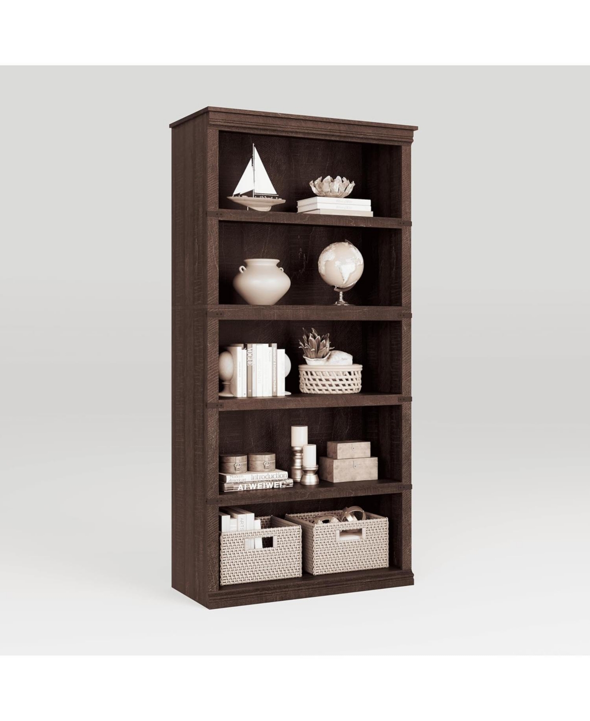 Click here for gaomon 5-Tier Farmhouse Bookcase 67.4" Tall W... prices