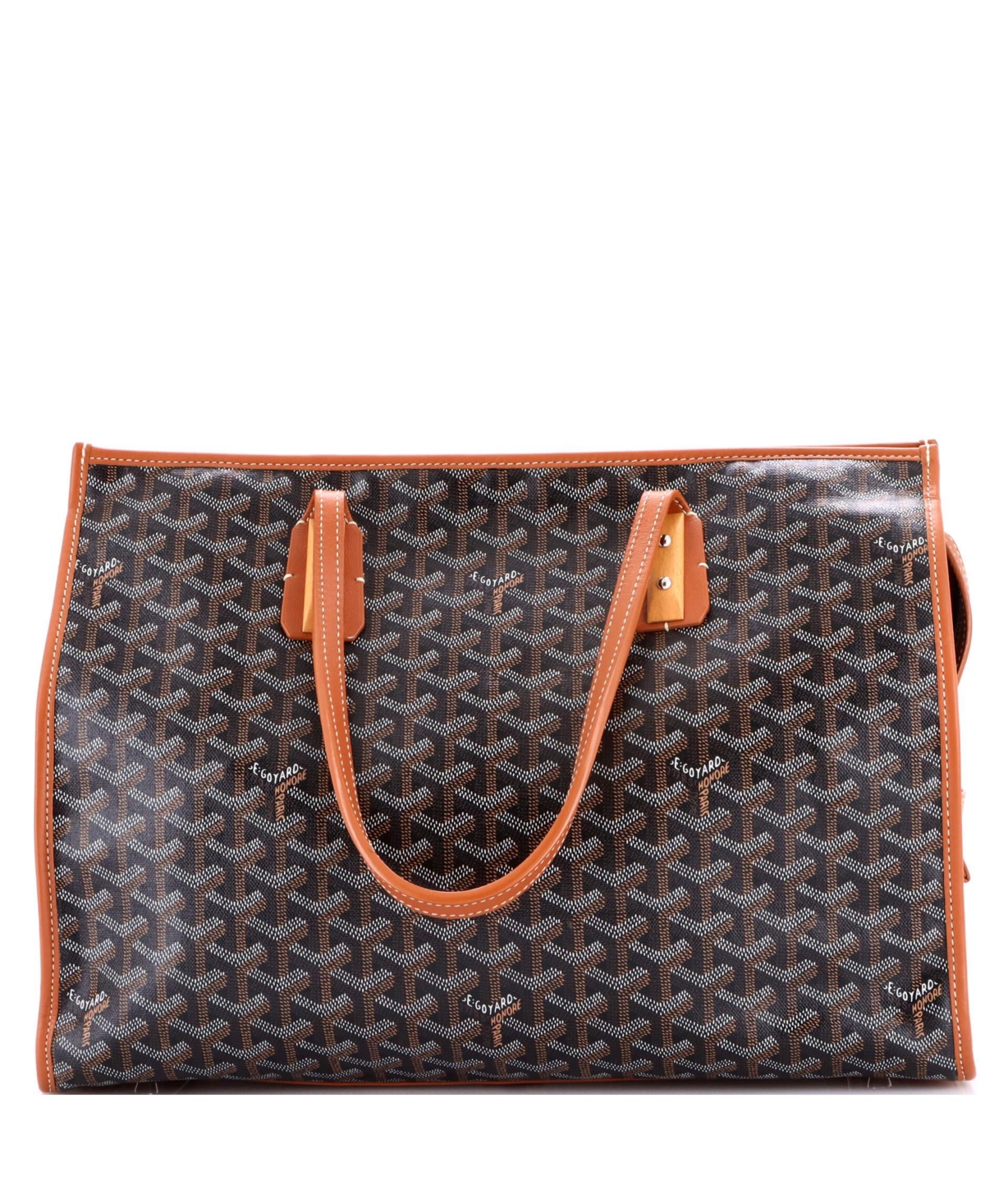 Click here for Pre-Owned Goyard Marquises Bag Coated Canvas - Bro... prices