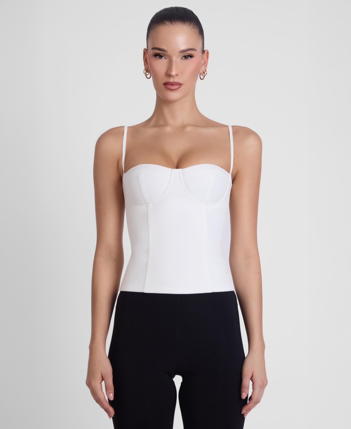 Click here for Leau Womens Bali Bustier Corset Top - White prices