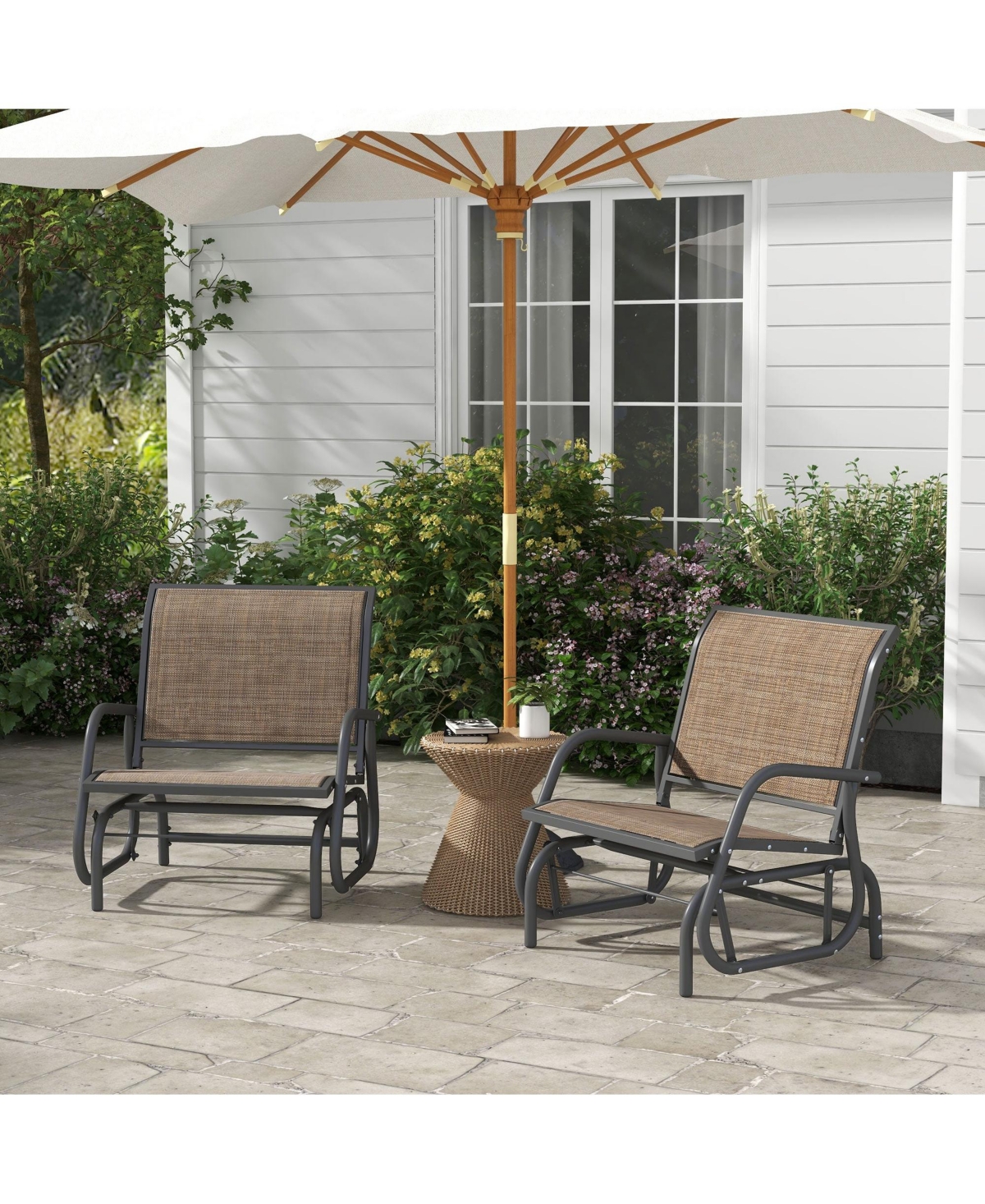Click here for Clihome Porch Glider Set of 2  Metal Swing Glider... prices