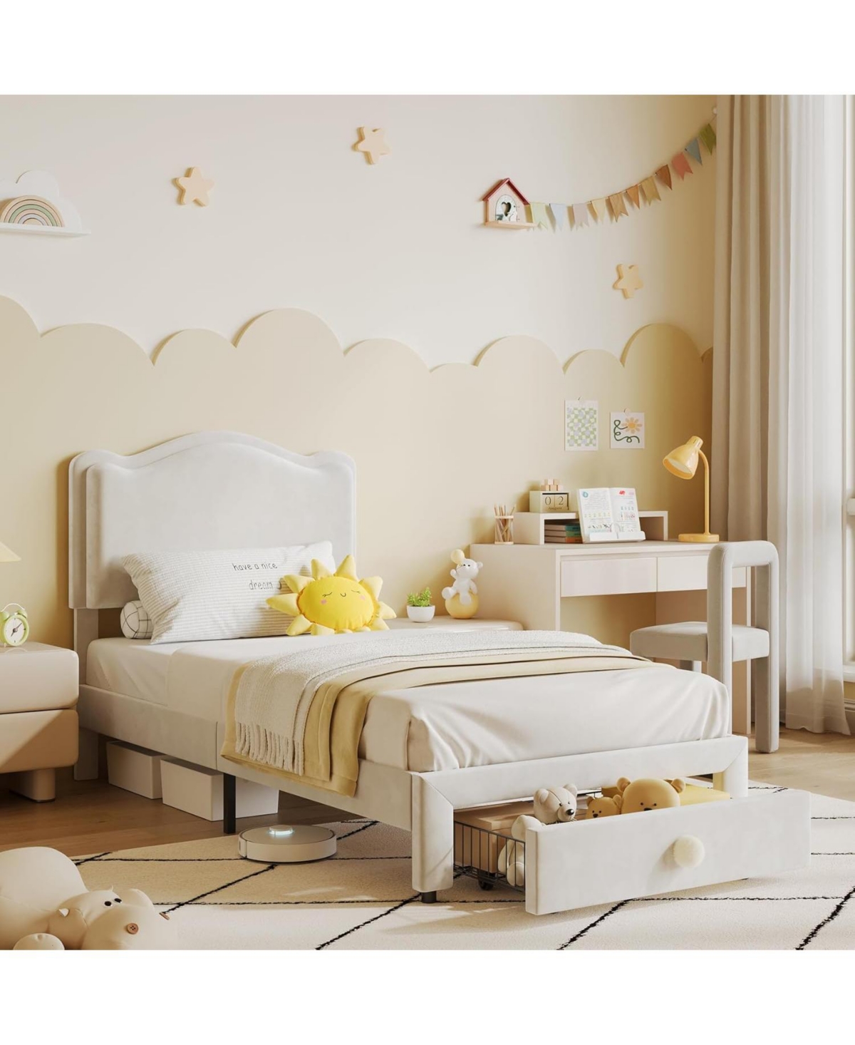 Click here for gaomon Upholstered Twin Bed Frame with Storage Dra... prices