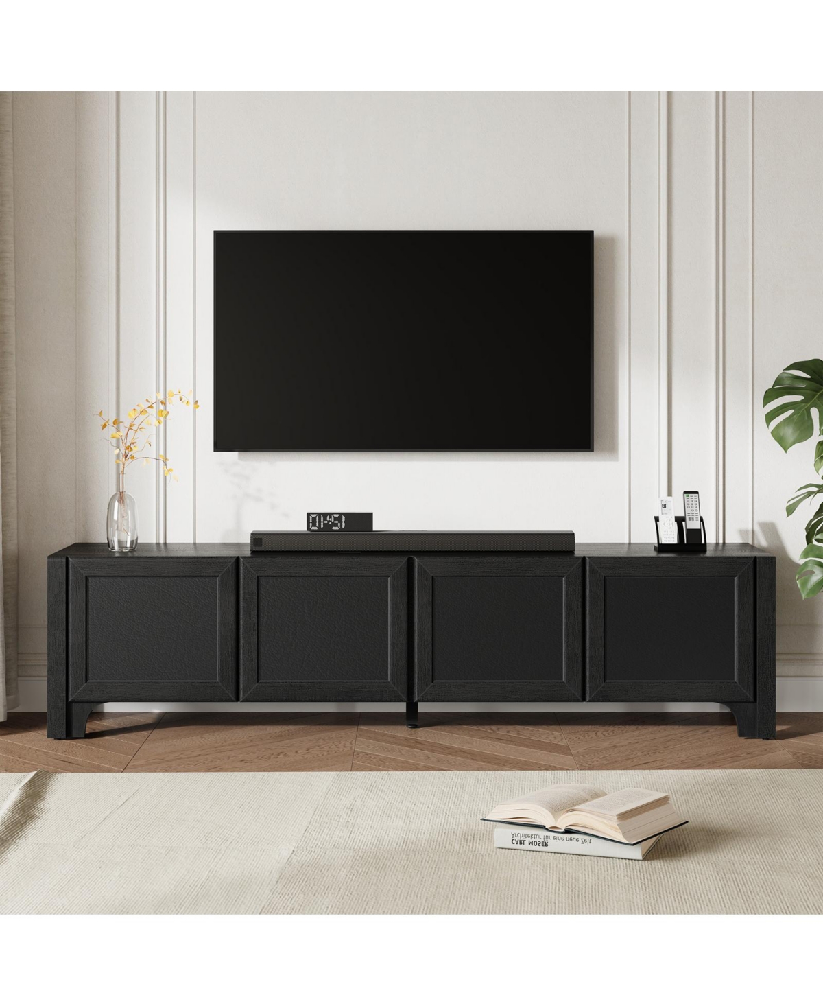 Click here for Sugift Modern Tv Media Console with Leather-Wrappe... prices