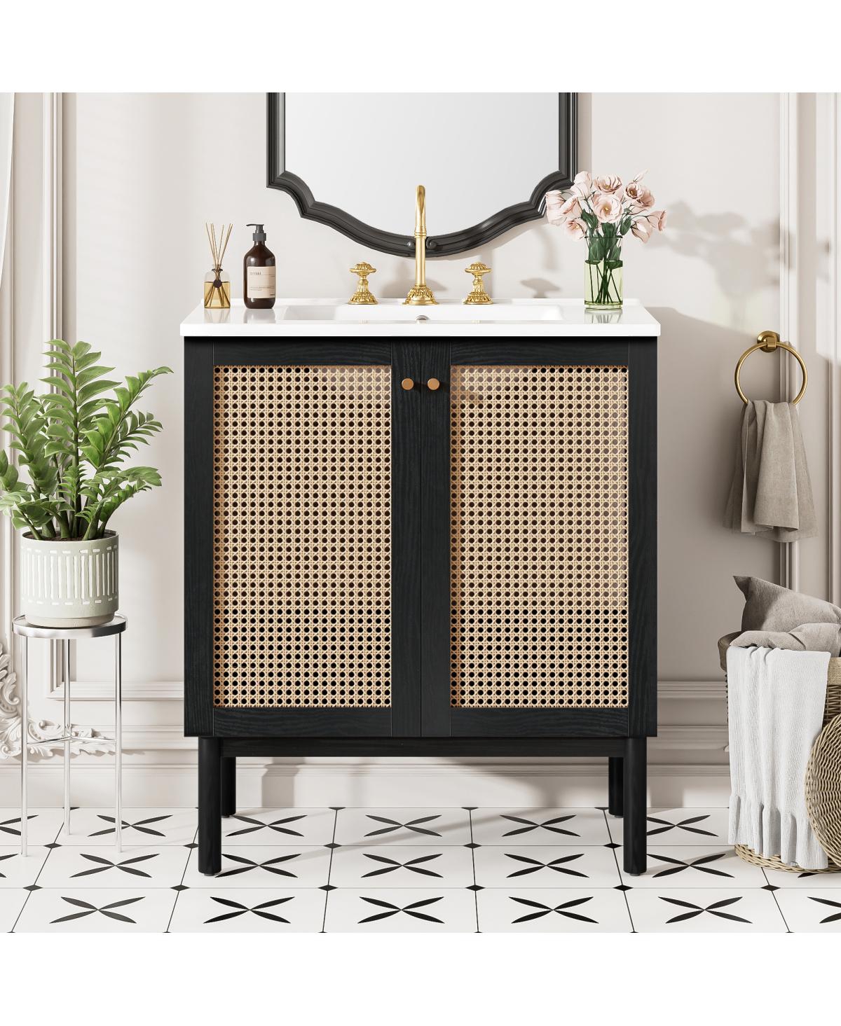 Click here for Sillysis Modern Bathroom Vanity with Ceramic Sink... prices