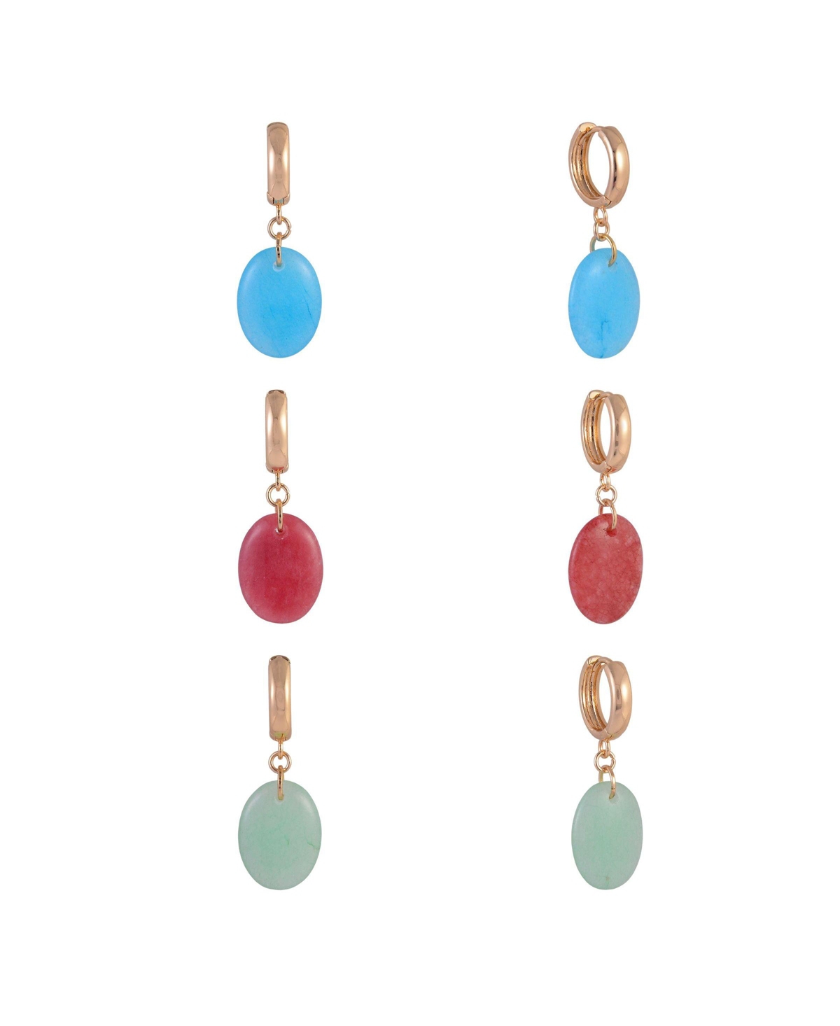 Click here for Rachel Rachel Roy Trio Earring Set with Oval Semi... prices