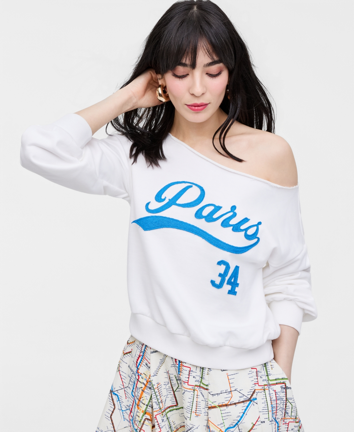 Click here for On 34th X Molly Rogers Womens Paris Sweatshirt  Ma... prices
