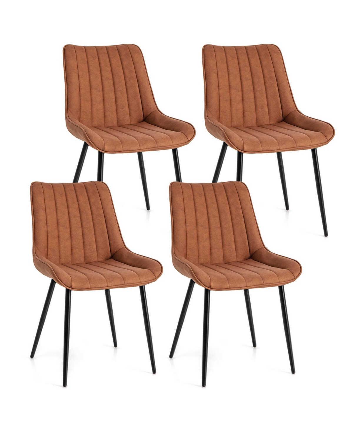 Click here for Gymax 4 Pieces Dining Chair Upholstered Leisure Ch... prices