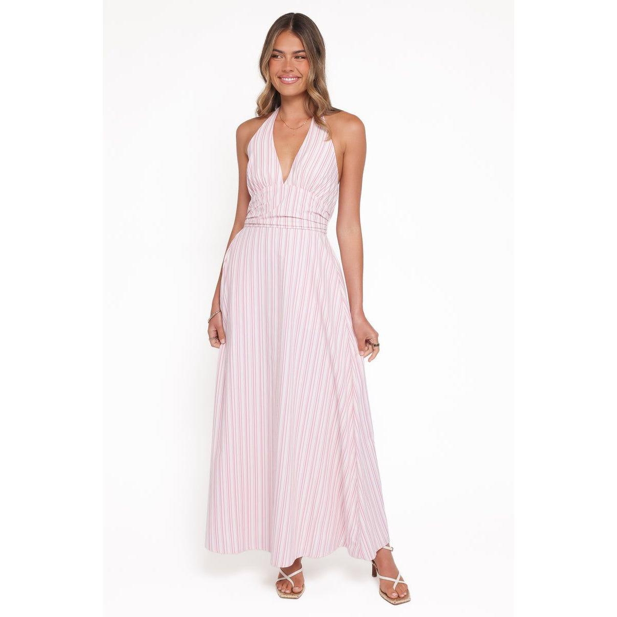 Click here for Petal and Pup Womens Marie Halterneck Maxi Dress -... prices