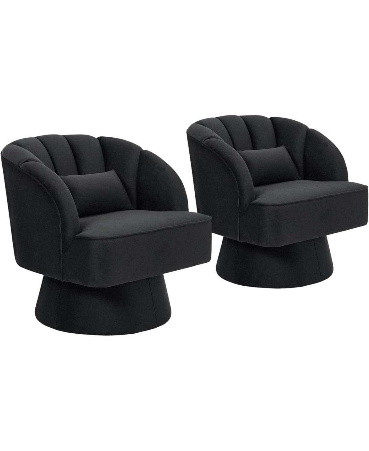 Click here for gaomon Velvet Swivel Barrel Chairs Set of 2  360&#... prices