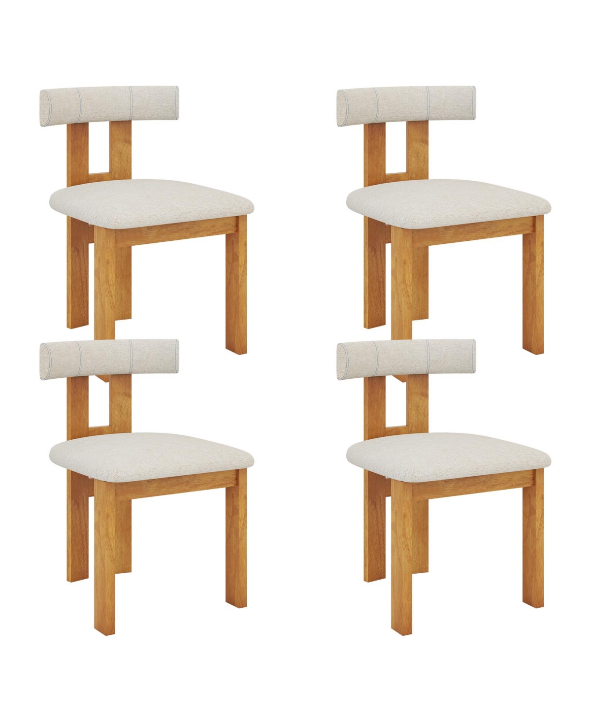 Click here for Gymax Dining Chair Set of 4 Upholstered Kitchen Ch... prices