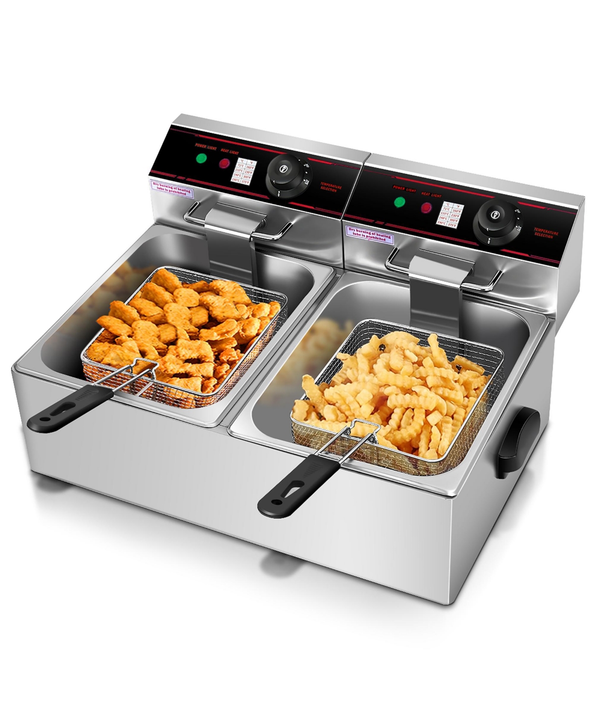 Click here for 3400W Electric Countertop Deep Fryer Dual Tank Hom... prices