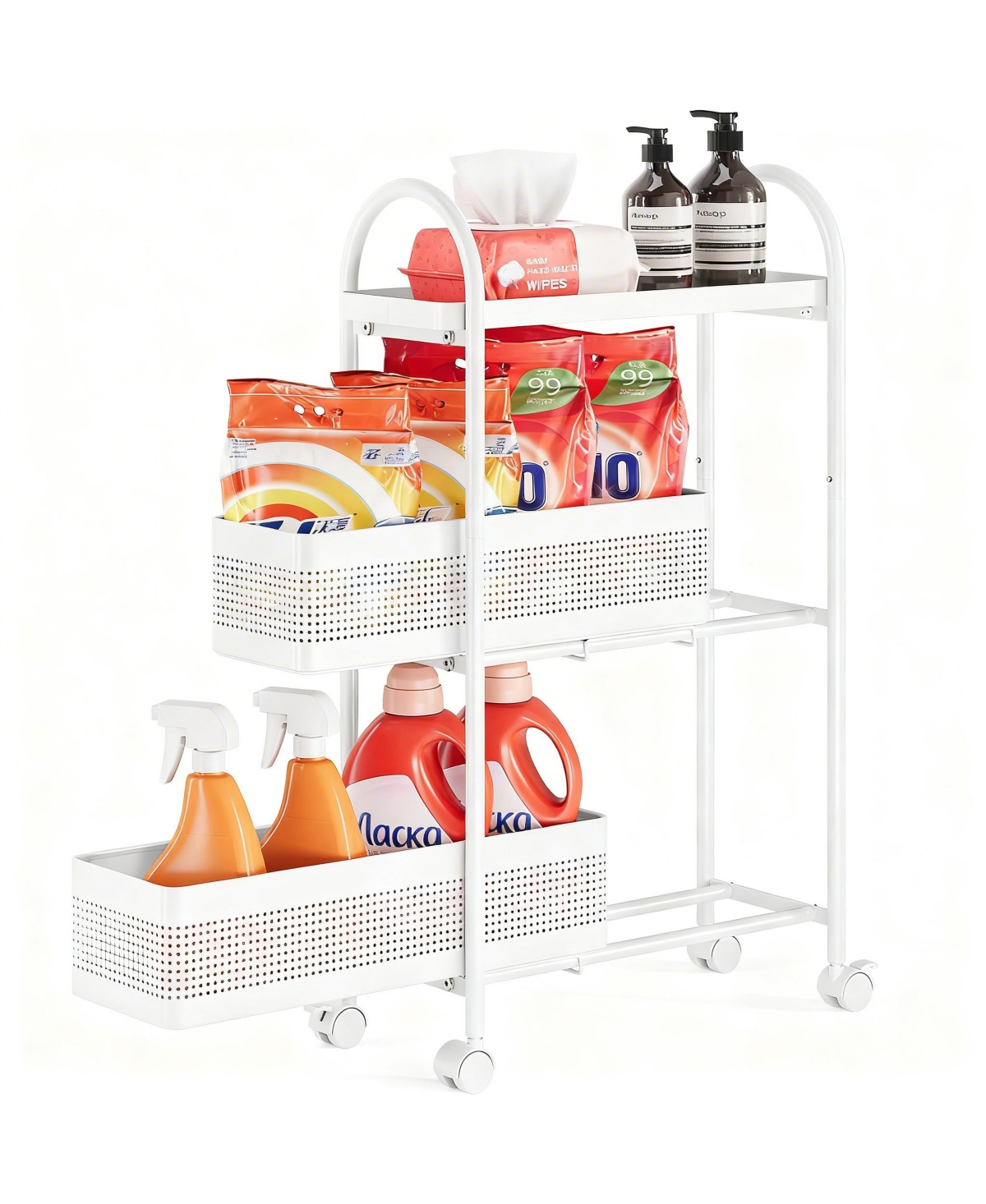 Click here for Yigii Slim Storage Cart with Pull-Out Baskets for... prices